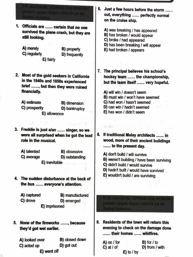 ELS Practice Exam 25 | PDF | Neptune | Uranus