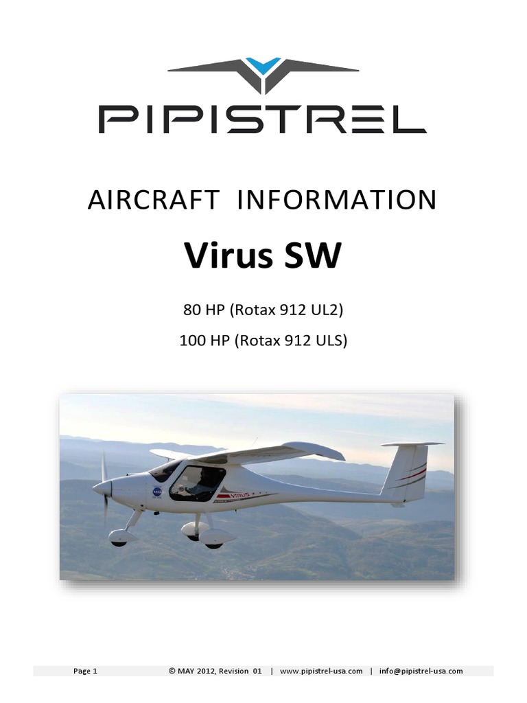 Pipistrel VirusSW Information Pack R1 | PDF | Takeoff | Aircraft