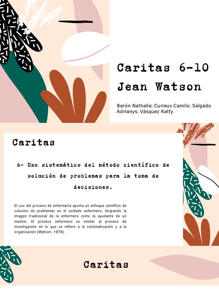 Caritas 6-10 Jean Watson | PDF | Enfermería | Cognición