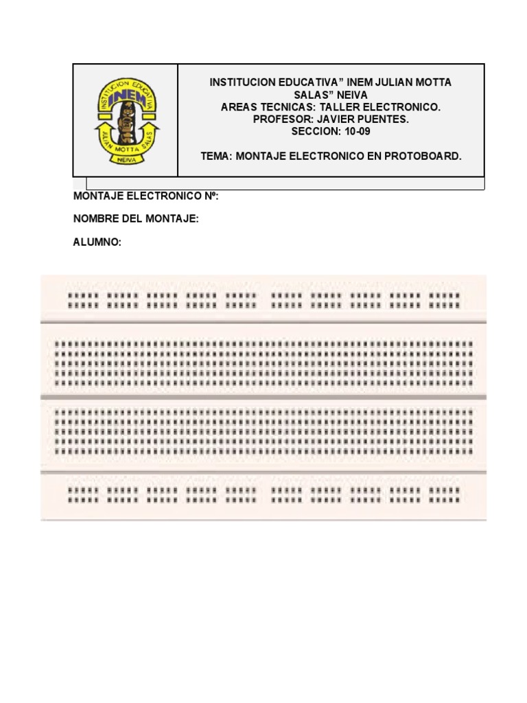 Hoja Ejercicio Protoboard | PDF