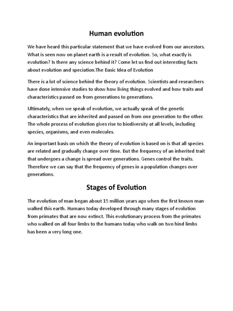 Human Evolution | PDF | Evolution | Homo
