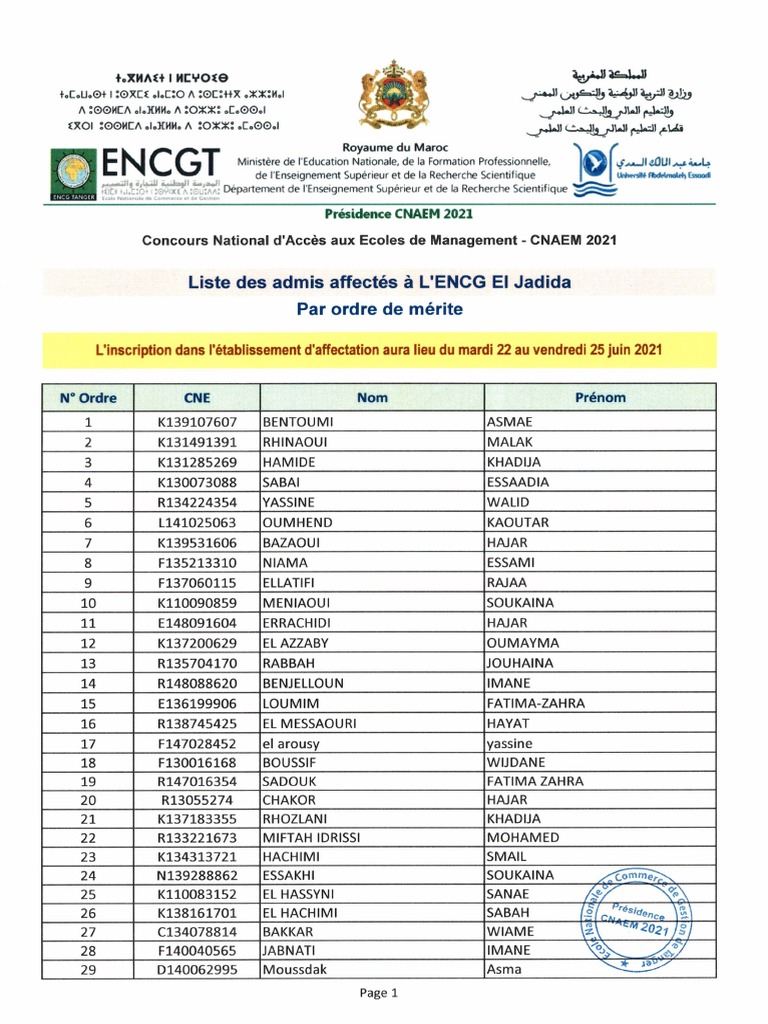 Encg El Jadida | PDF