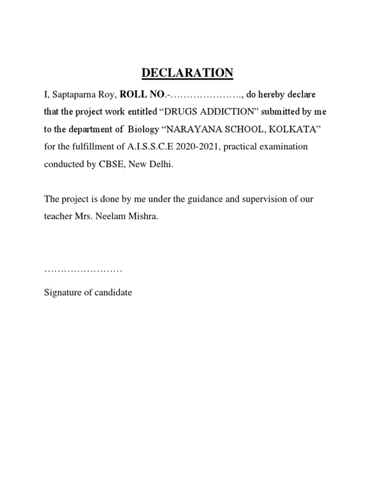 Project Xi Declaration | PDF