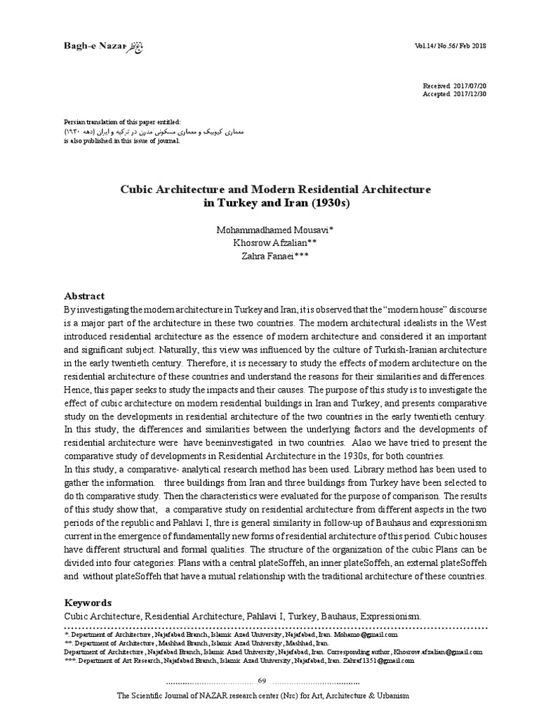 Cubic Architecture and Modern Residential Architecture: in Turkey and ...