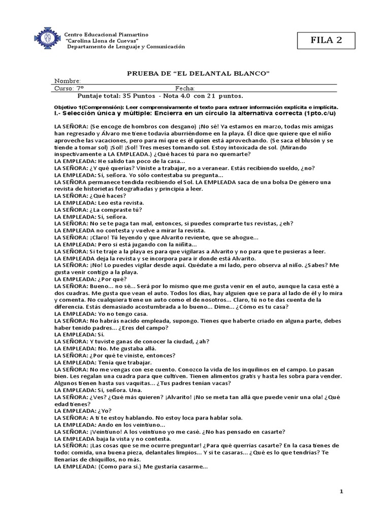 El Delantal Blanco 2 1 | PDF