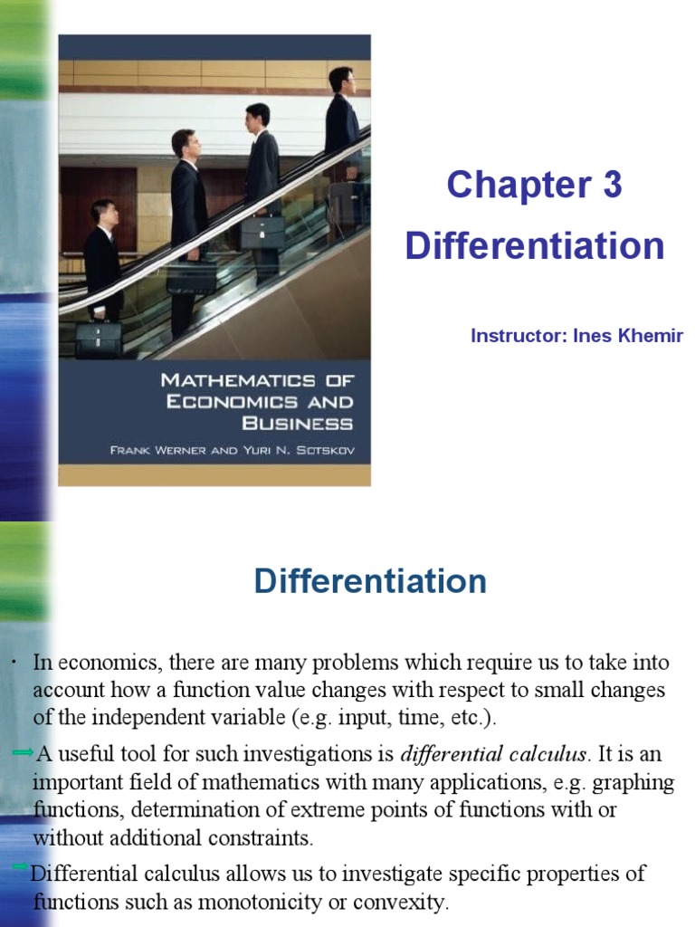 Chapter 3 Differentiation | PDF | Derivative | Function (Mathematics)