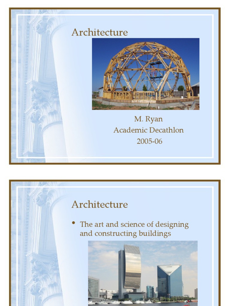 Architecture Presentation | PDF | Dome | Vault (Architecture)