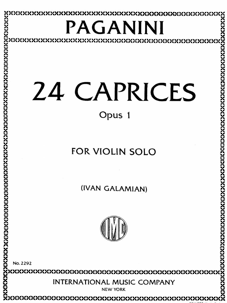 24 Caprices Paganini Galamian PDF | PDF