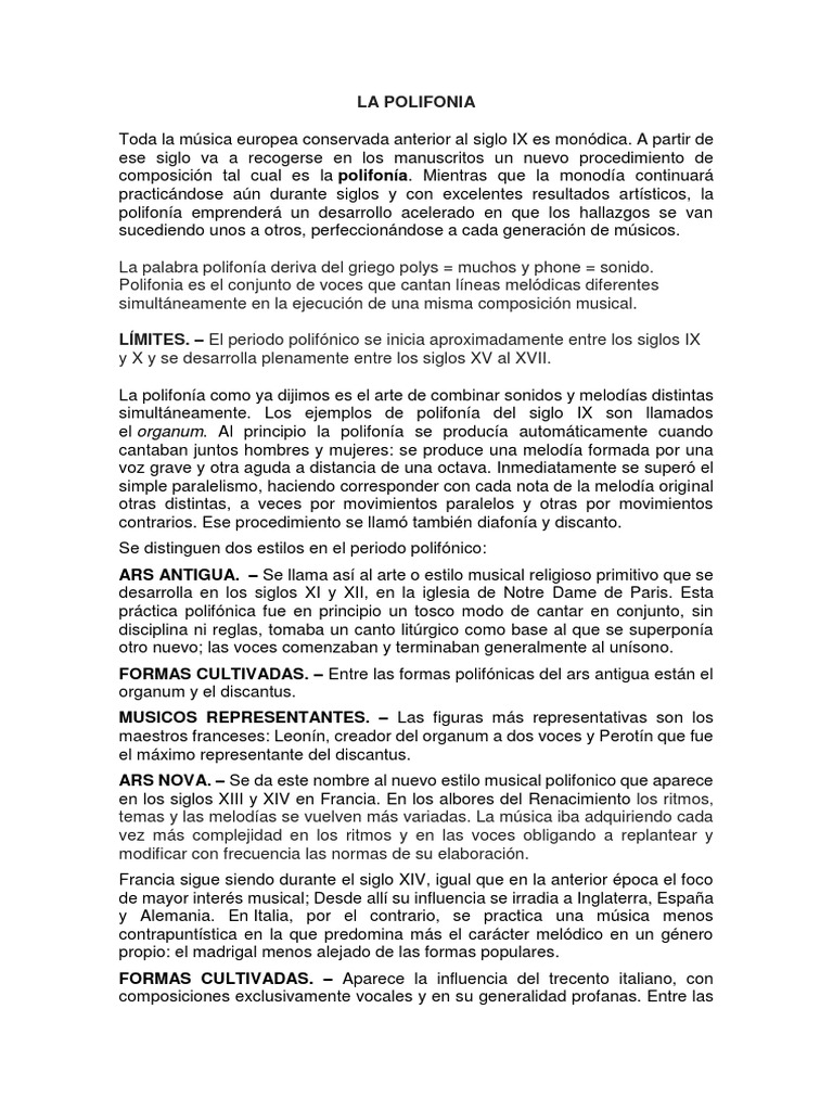La Polifonia | PDF | Tecnología musical | Producción musical