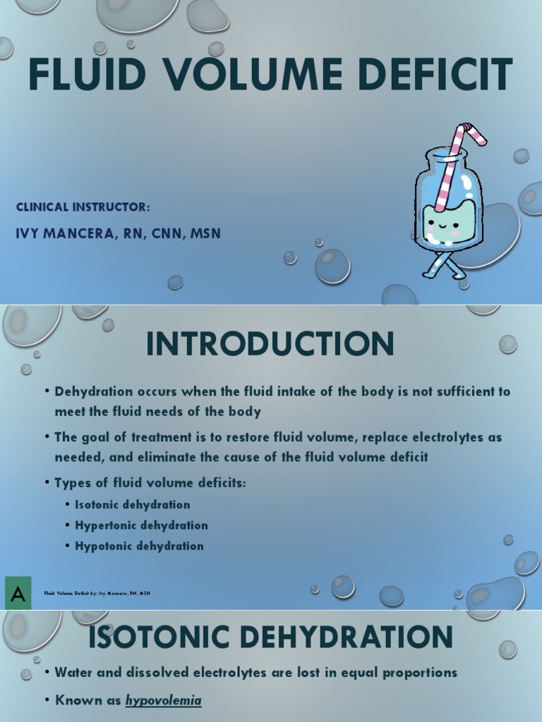 Fluid Volume Disturbances 2 | PDF | Dehydration | Electrolyte
