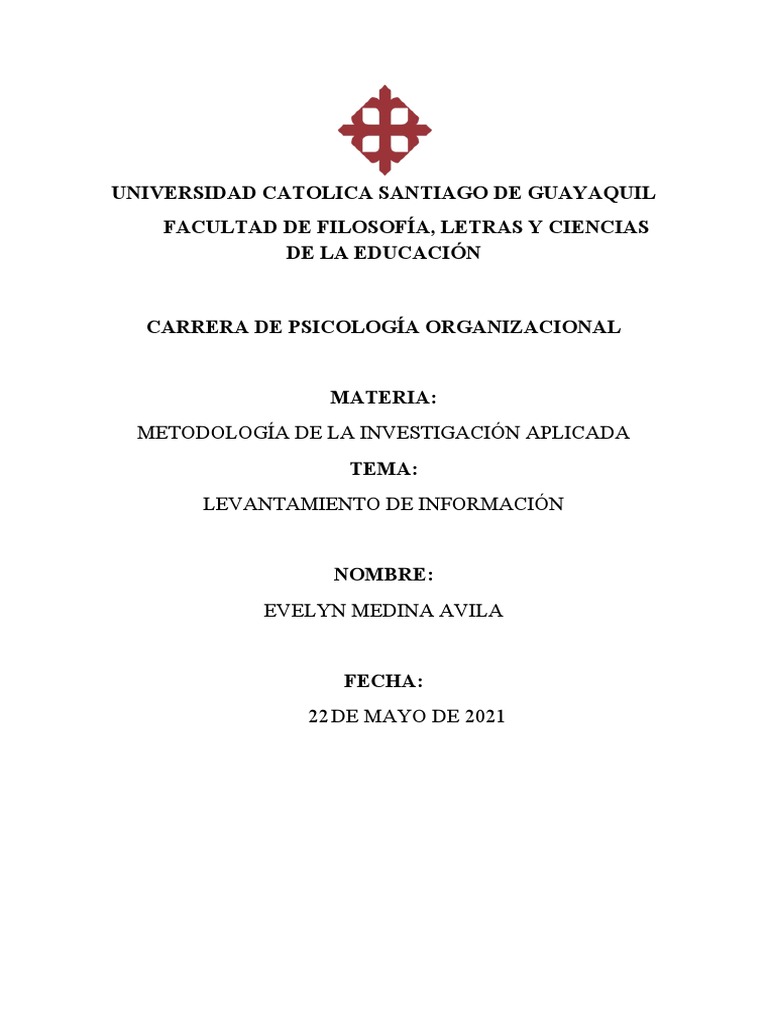 Levantamiento de Informacion | PDF | Cuestionario | Información