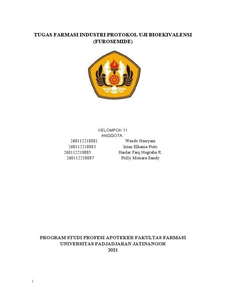 Kelompok 11 Template Protokol Uji BE | PDF | Kesehatan Holistik | Sains & Matematika