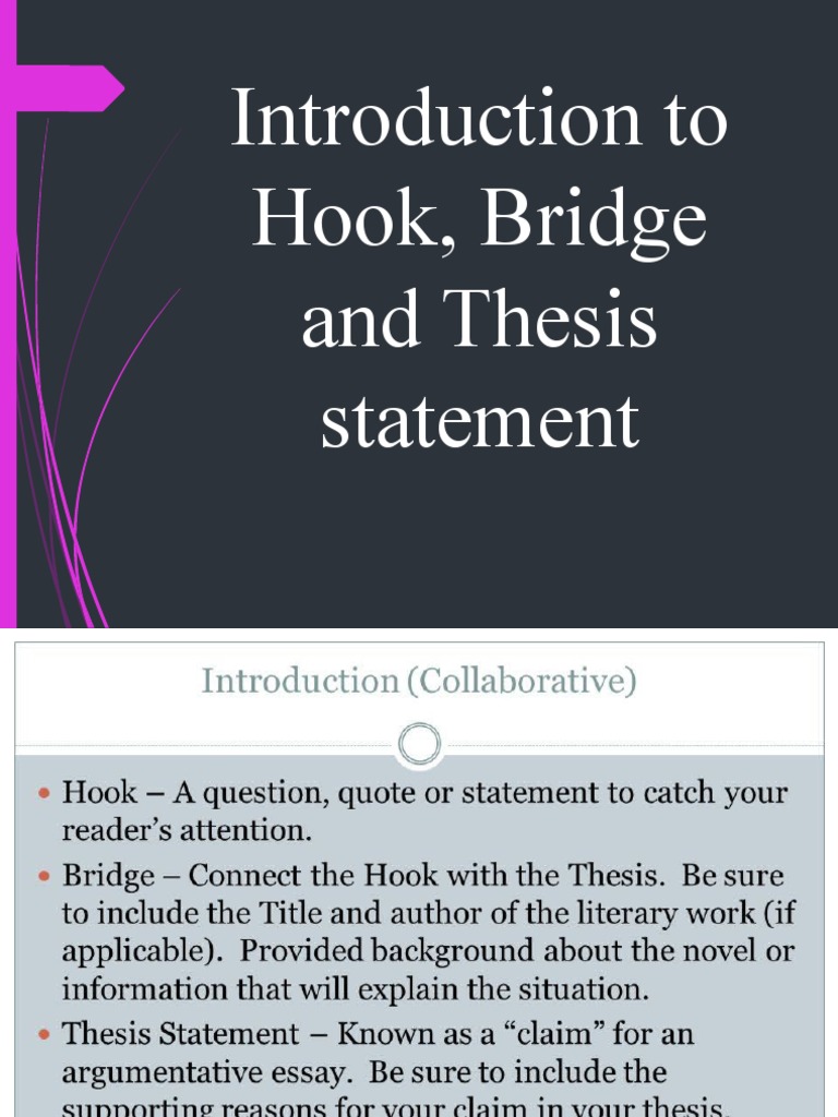 Hook Bridge And Thesis Pdf