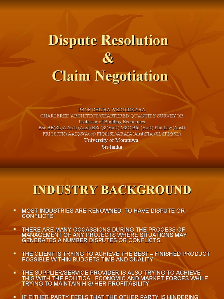 Dispute Resolution & Claims Management | PDF | Arbitration | Mediation