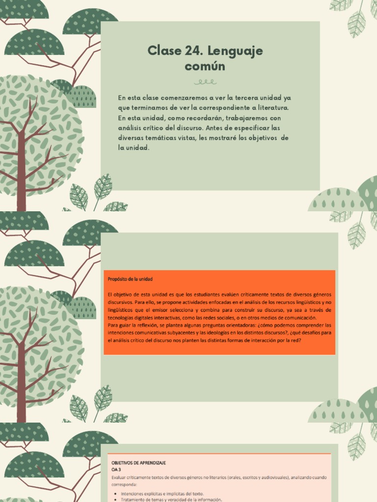 Clase 24. Lenguaje común | PDF | Comunicación | Comunicación no verbal