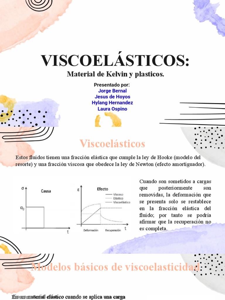 Diapositivas - Viscoelásticos | PDF | Viscoelasticidad | Elasticidad ...