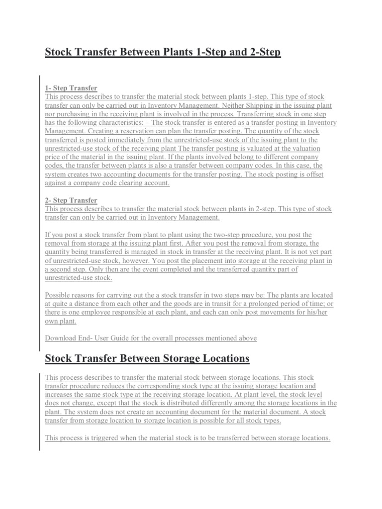 Stock Transport Order | PDF