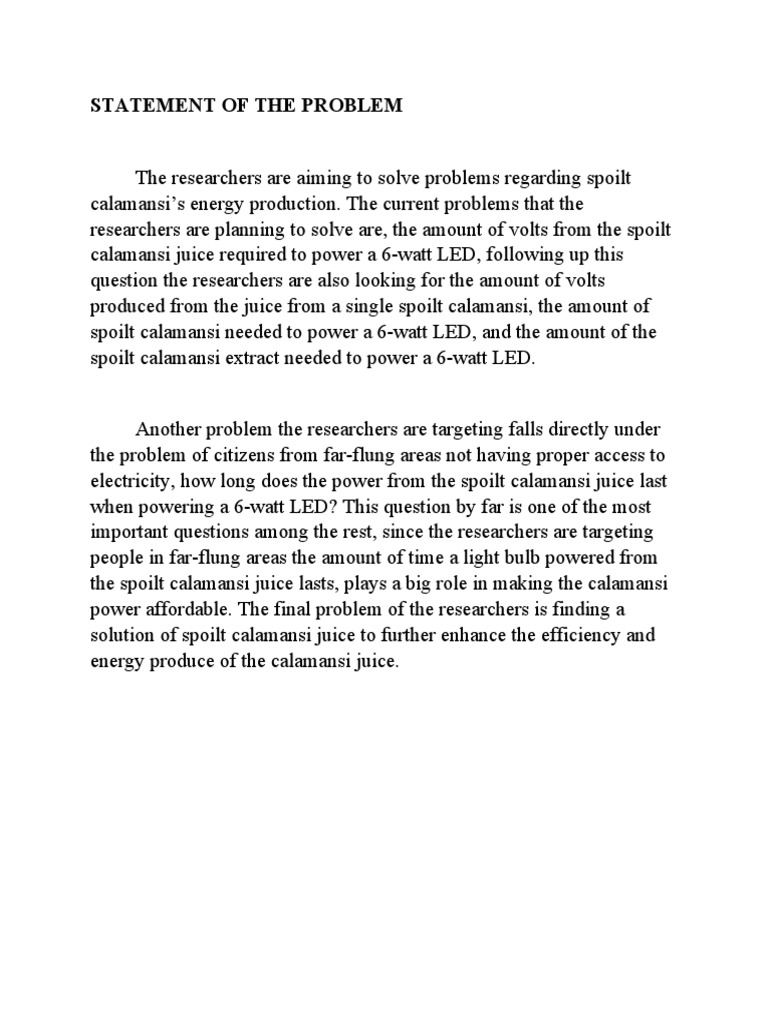 Statement of The Problem Script | PDF