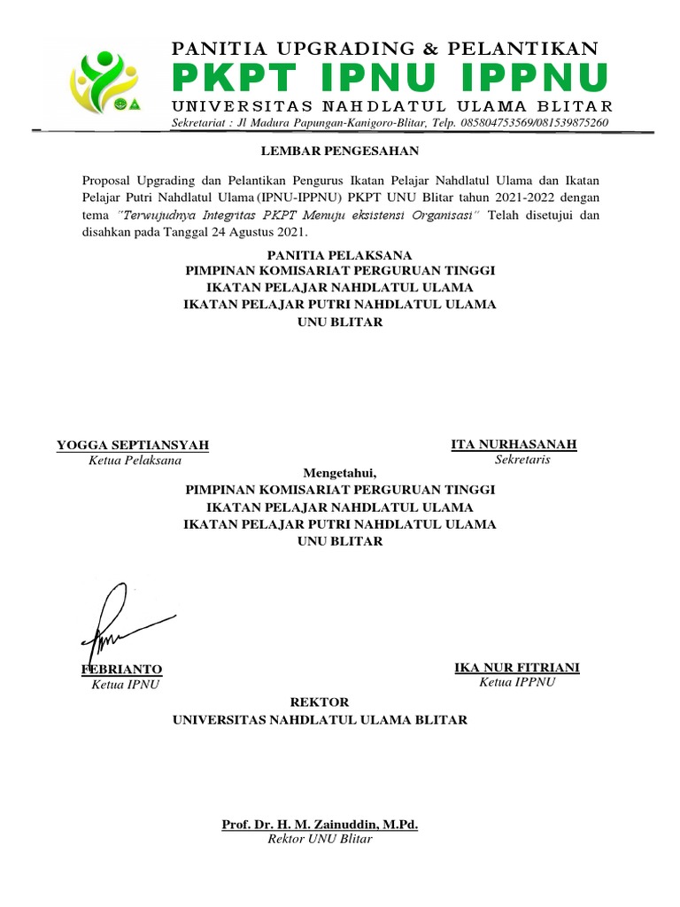 Fix Proposal Sponsorship Upgrading & Pelantikan | PDF