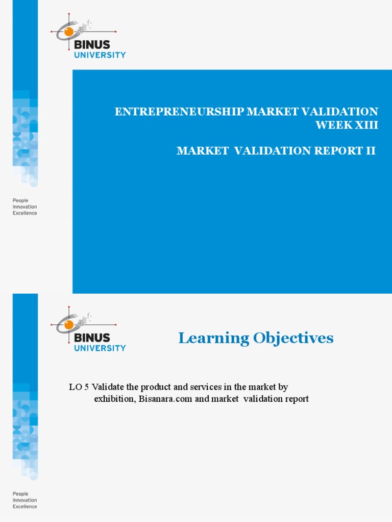 Week 13 - Market Validation Report II r1 | PDF