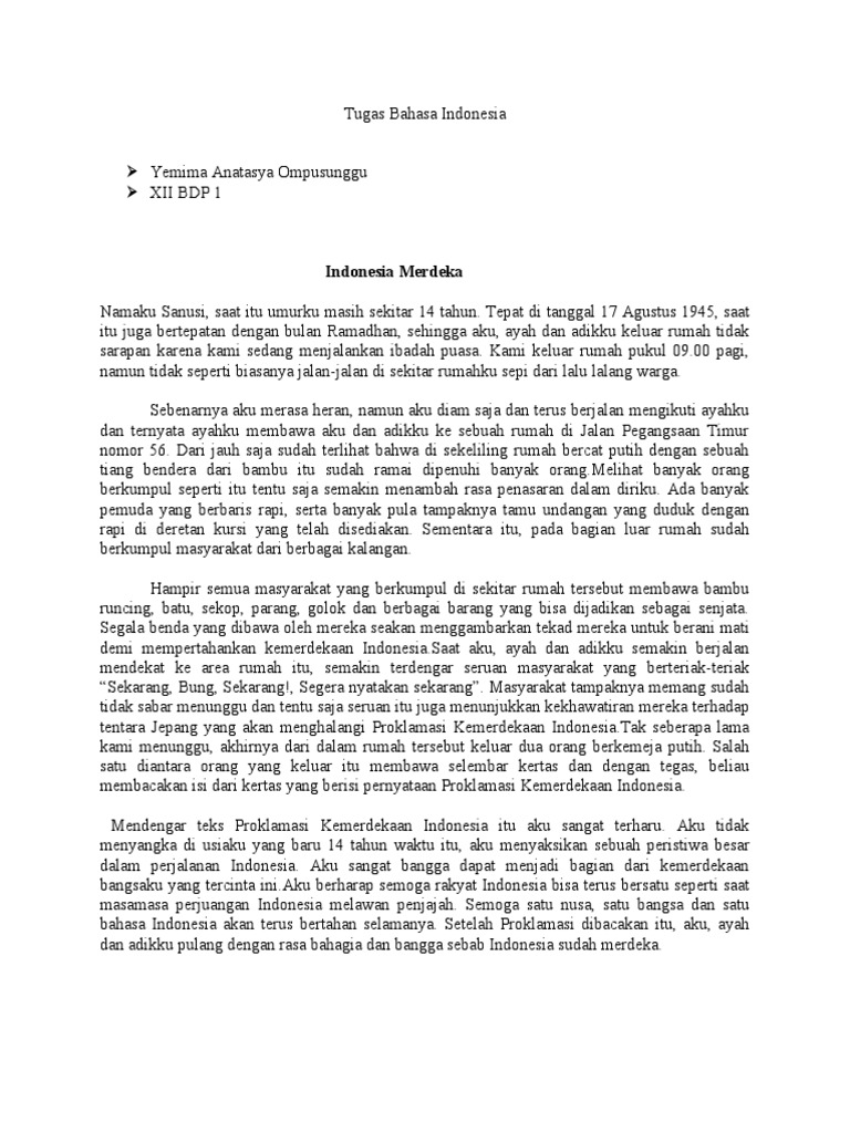 Yemima Tugas Bahasa Indonesia | PDF