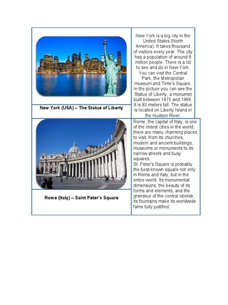 Describing Cities and Places | PDF | Rome | Dubai