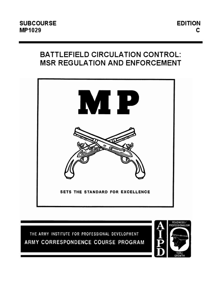 Battlefield Circulation Control - MSR Regulation and Enforcement | PDF ...