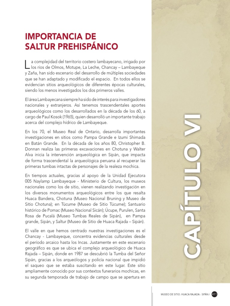 Importancia del Sitio Arqueológico Saltur | PDF | Arqueología ...