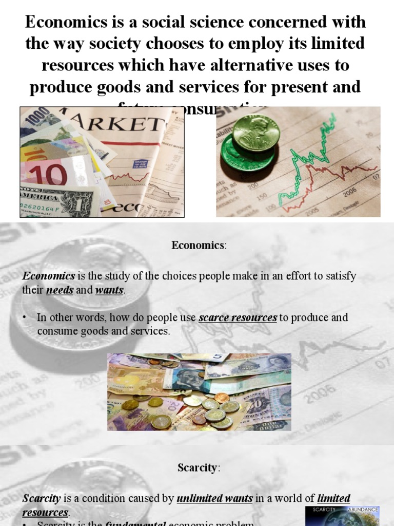 Scarcity and Needs V Wants | PDF