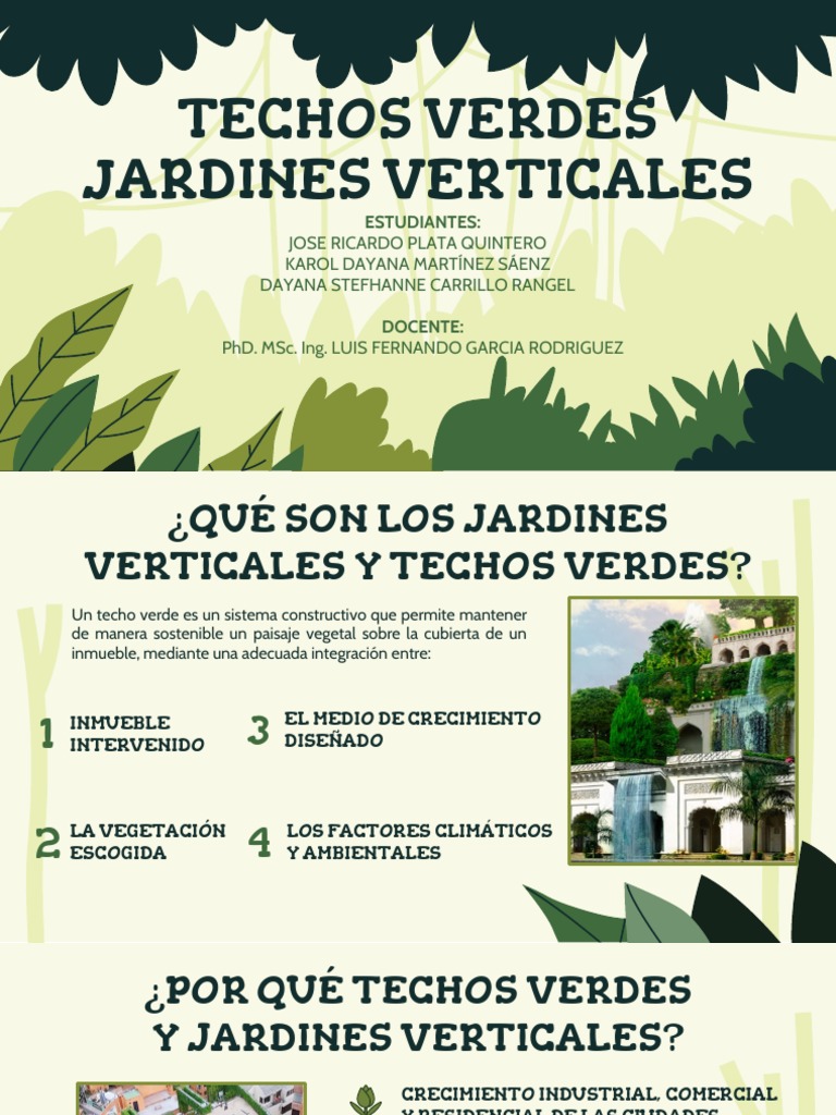 Exposicion Techos Verdes - Jardines Verticales | PDF | Agua | Riego