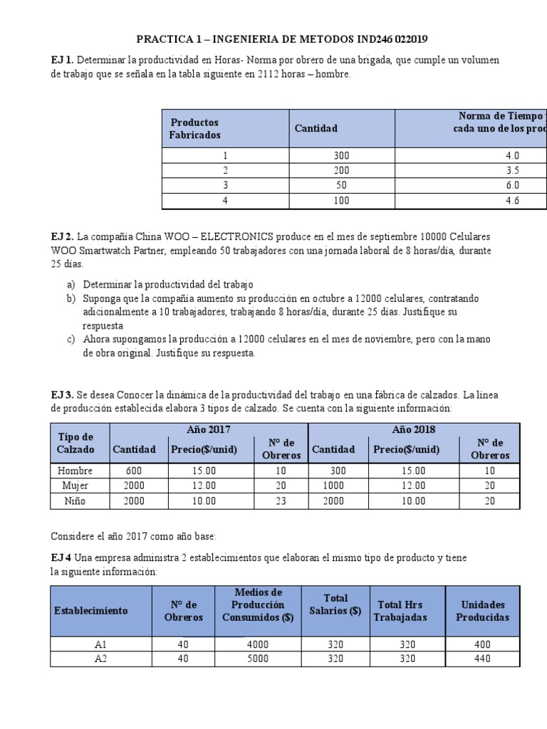 1er Practico IND246 022020 | PDF | Economias