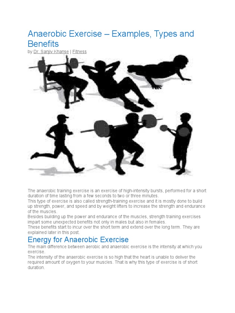 Anaerobic Exercise: Types & Benefits | PDF | Aerobic Exercise ...