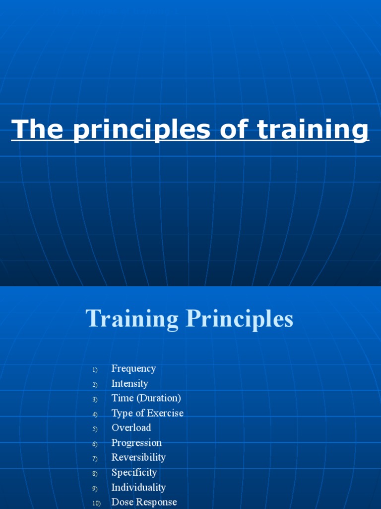 6 Principles of Training | PDF | Physical Fitness | Recreation