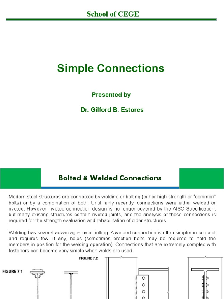 CE134P-2 - Simple Connections-Bolted | PDF | Strength Of Materials | Screw