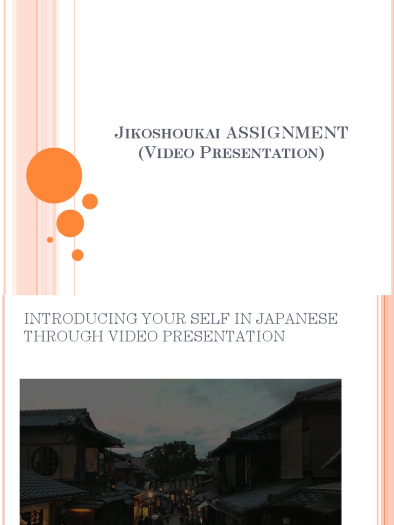 Jikoshoukai (Self Introduction) Video Requirement | PDF
