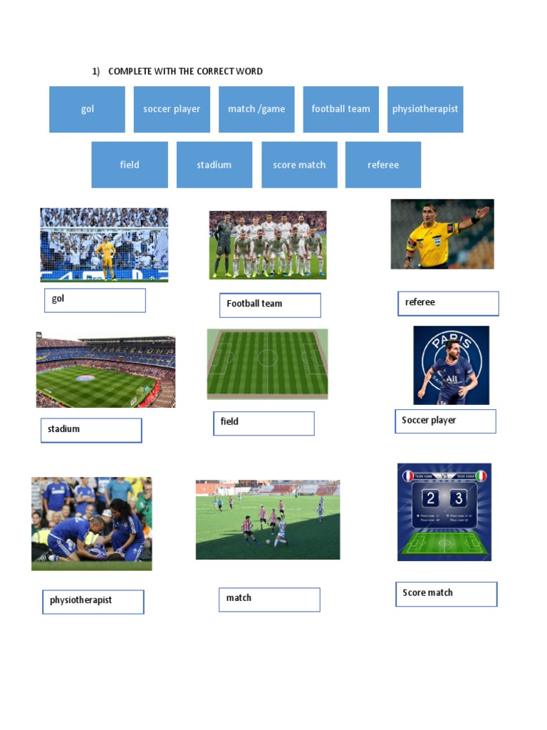Soccer Vocabulary Practice | PDF | Association Football | Association ...