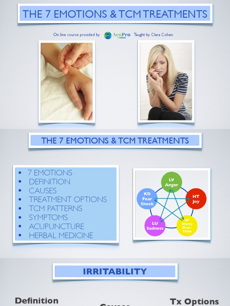 TCM Emotions and Treatment Overview | PDF | Traditional Chinese ...