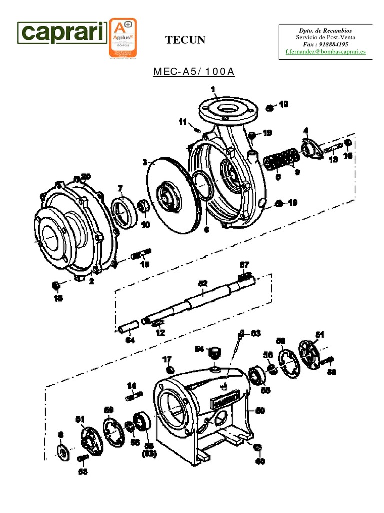 Manual de Partes CAPRARI | PDF | Arandela (Hardware) | Máquinas
