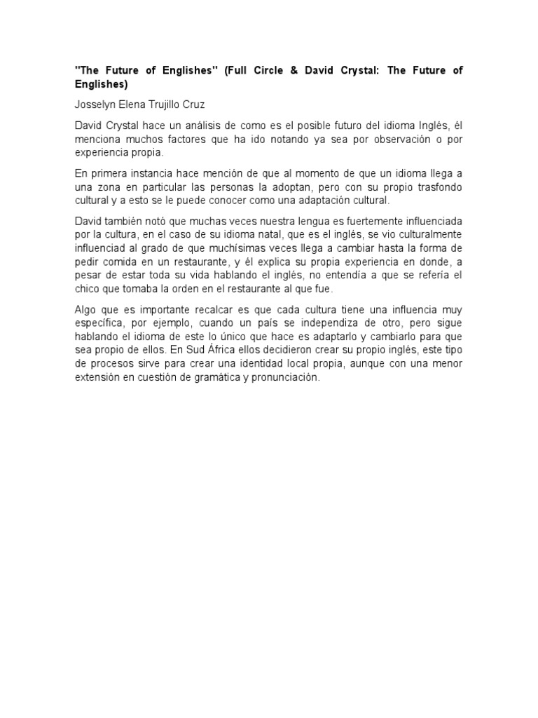 The Future of Englishes | PDF