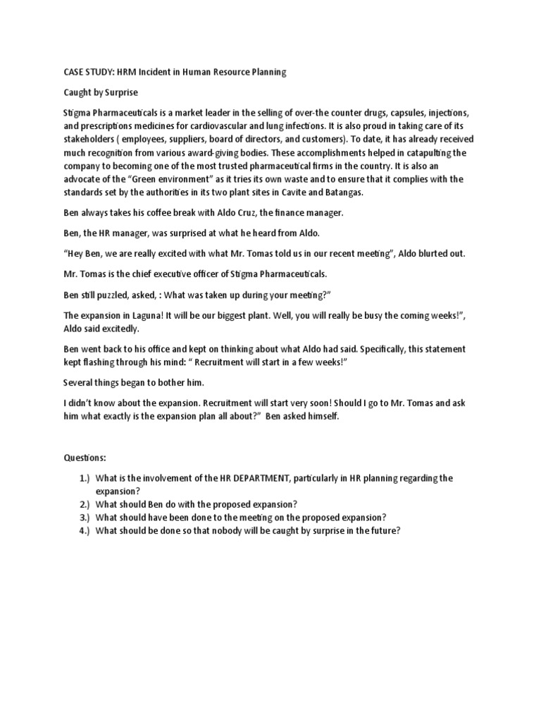 Case Study HRM | PDF