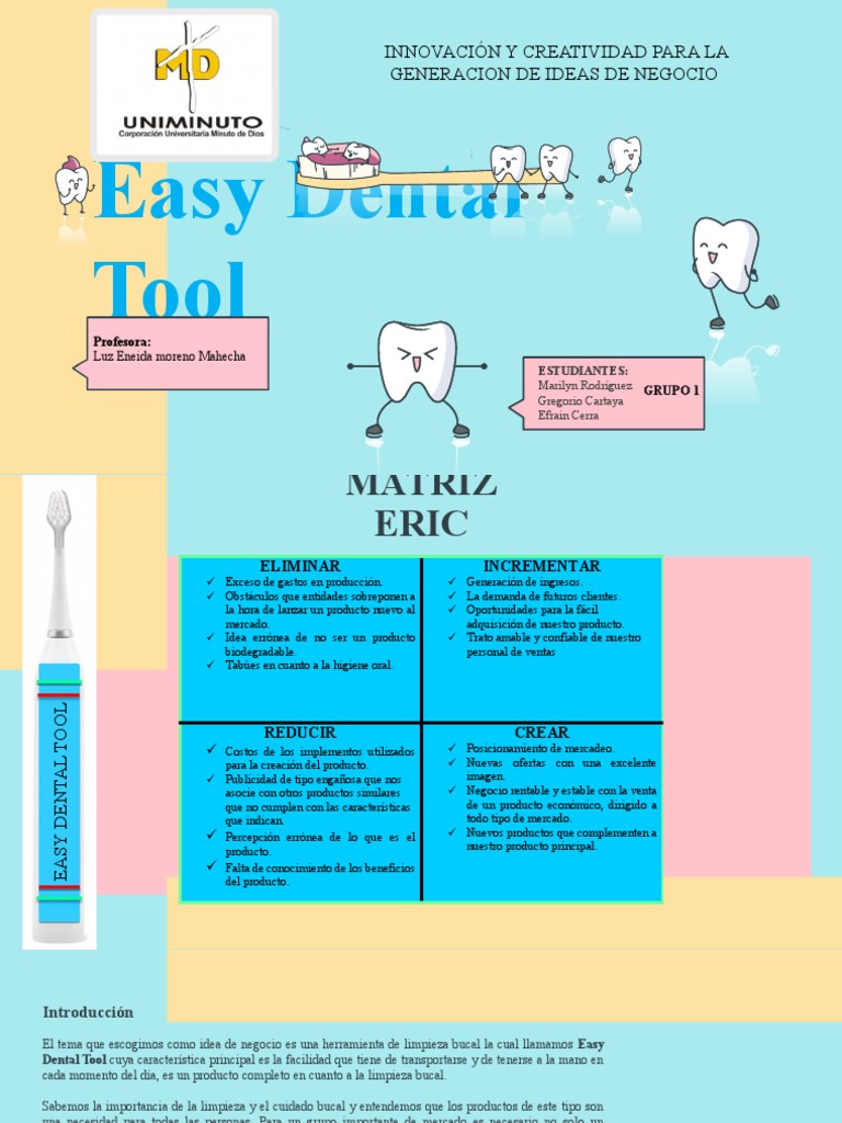 Actividad Nro. 3 - Idea de Negocio A Travez de La Matriz ERIC | PDF ...
