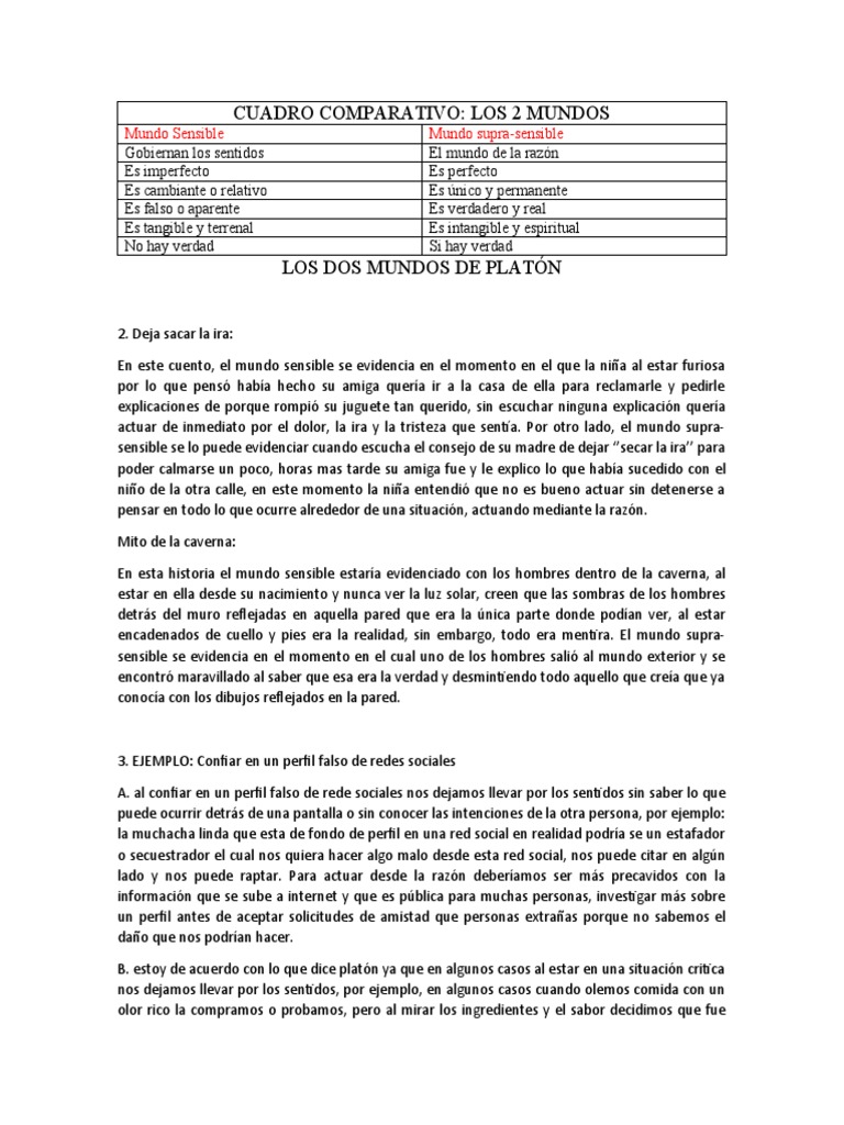 Los Dos Mundos de Platon | PDF | Platón | Verdad