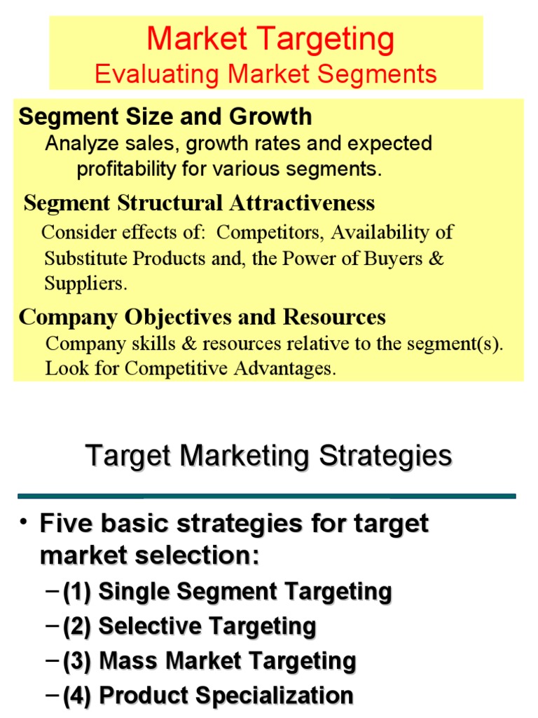 Evaluating Market Segments | PDF | Marketing | Market Segmentation