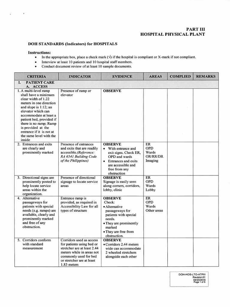 Part 3 Hospital Physical Plant | PDF