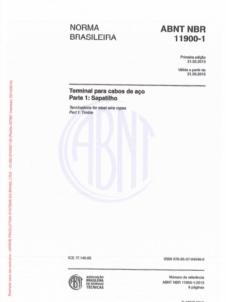 Abnt NBR 11900-1 | PDF