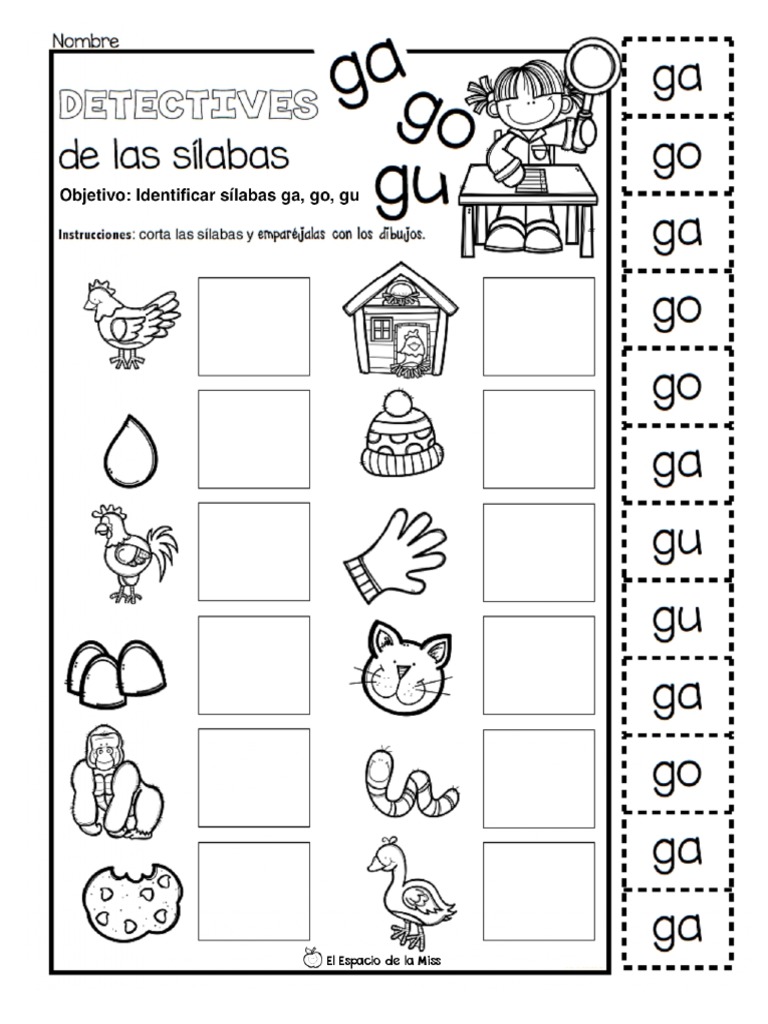 Sílabas Ga Go Gu | PDF