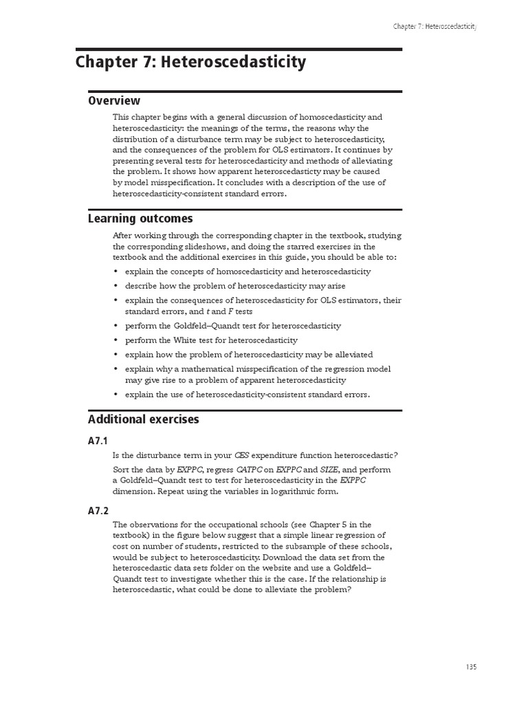 Chapter 7: Heteroscedasticity | PDF | Heteroscedasticity | Regression Analysis