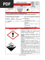 6 - Ficha de Seguridad CLORO (Sga) | PDF