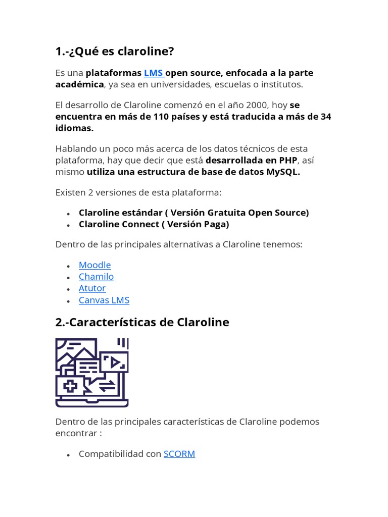 Claroline: LMS Open Source Académico | PDF