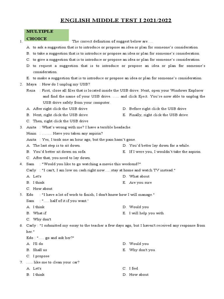 English Dialogue Completion Exercises | PDF